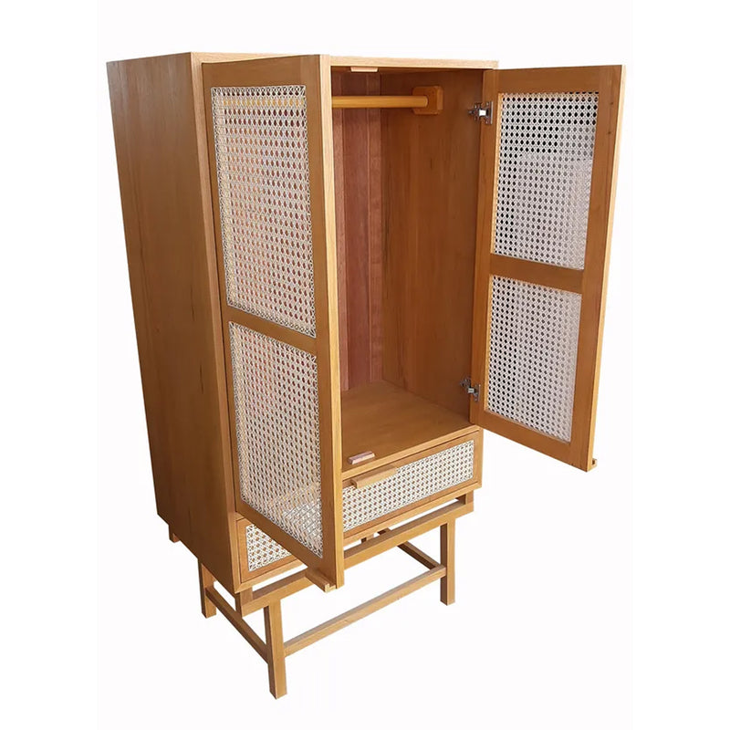 Armário Guarda Roupas De Madeira Maciça Demolição Com Portas e Gavetas