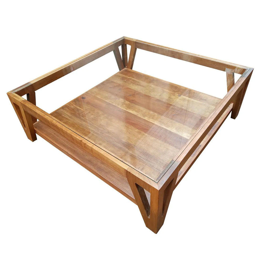 Mesa de Centro de Madeira Maciça Demolição Modelo Torres